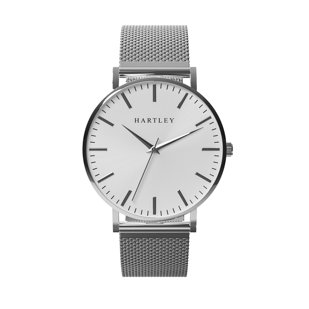 Heritage Silver with Silver Mesh – Hartley Watches